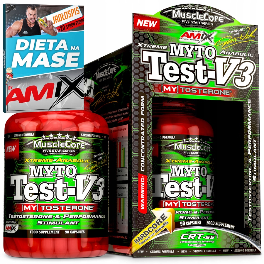 AMIX MUSCLECORE MYTO TEST V-3 90 kaps. Booster testosteronu i libido ...