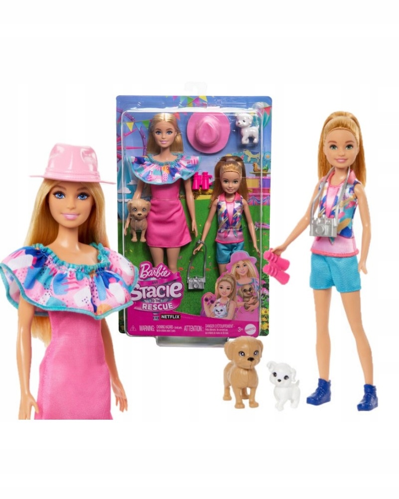 MATTEL LALKA BARBIE + STACIE Z PIESKAMI HRM09 (194735180349) • Cena ...