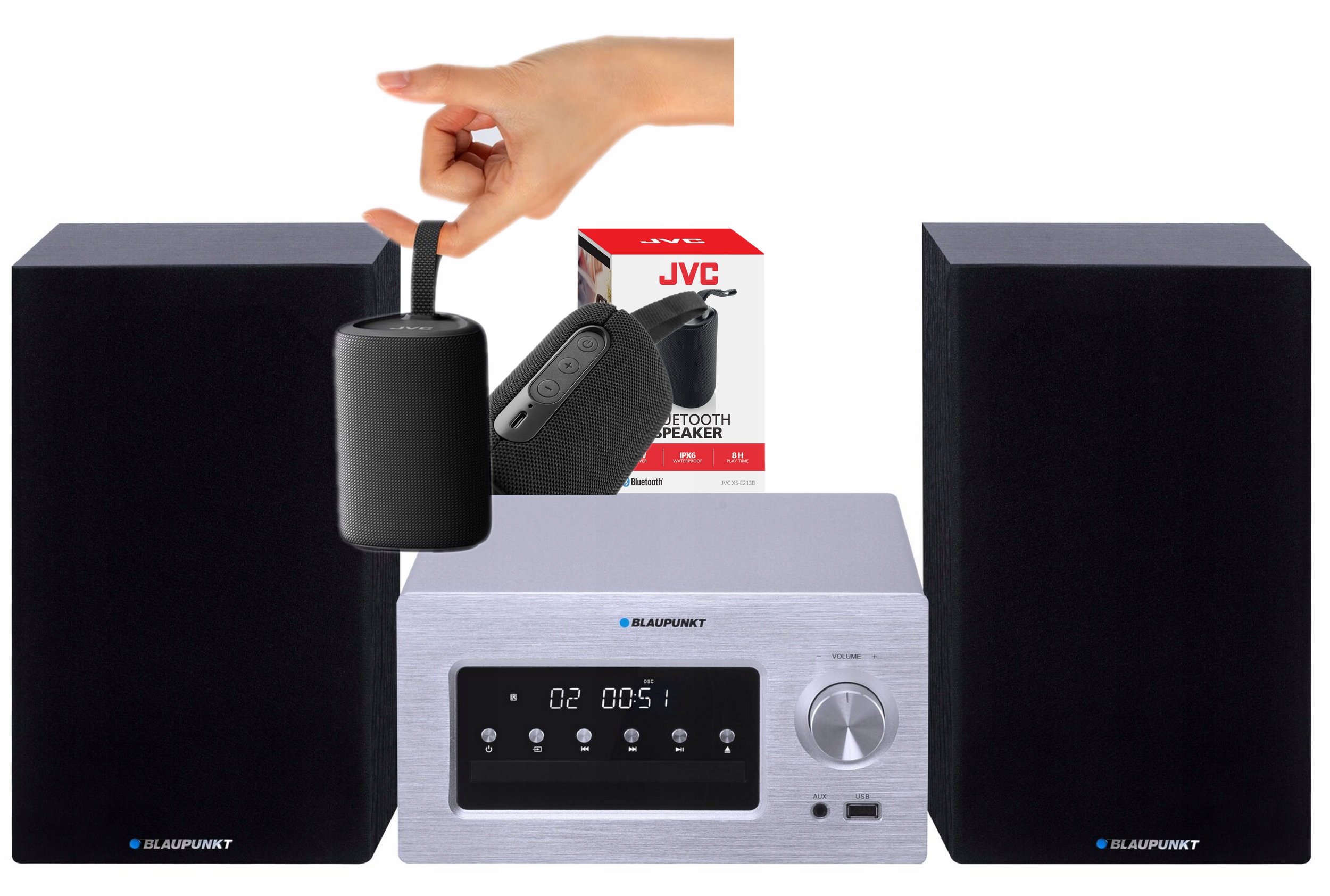 Mini Wieża Blaupunkt MS70BT Bluetooth CD USB AUX 360W + PILOT + GŁOŚNIK JVC - Sklep, Opinie ...