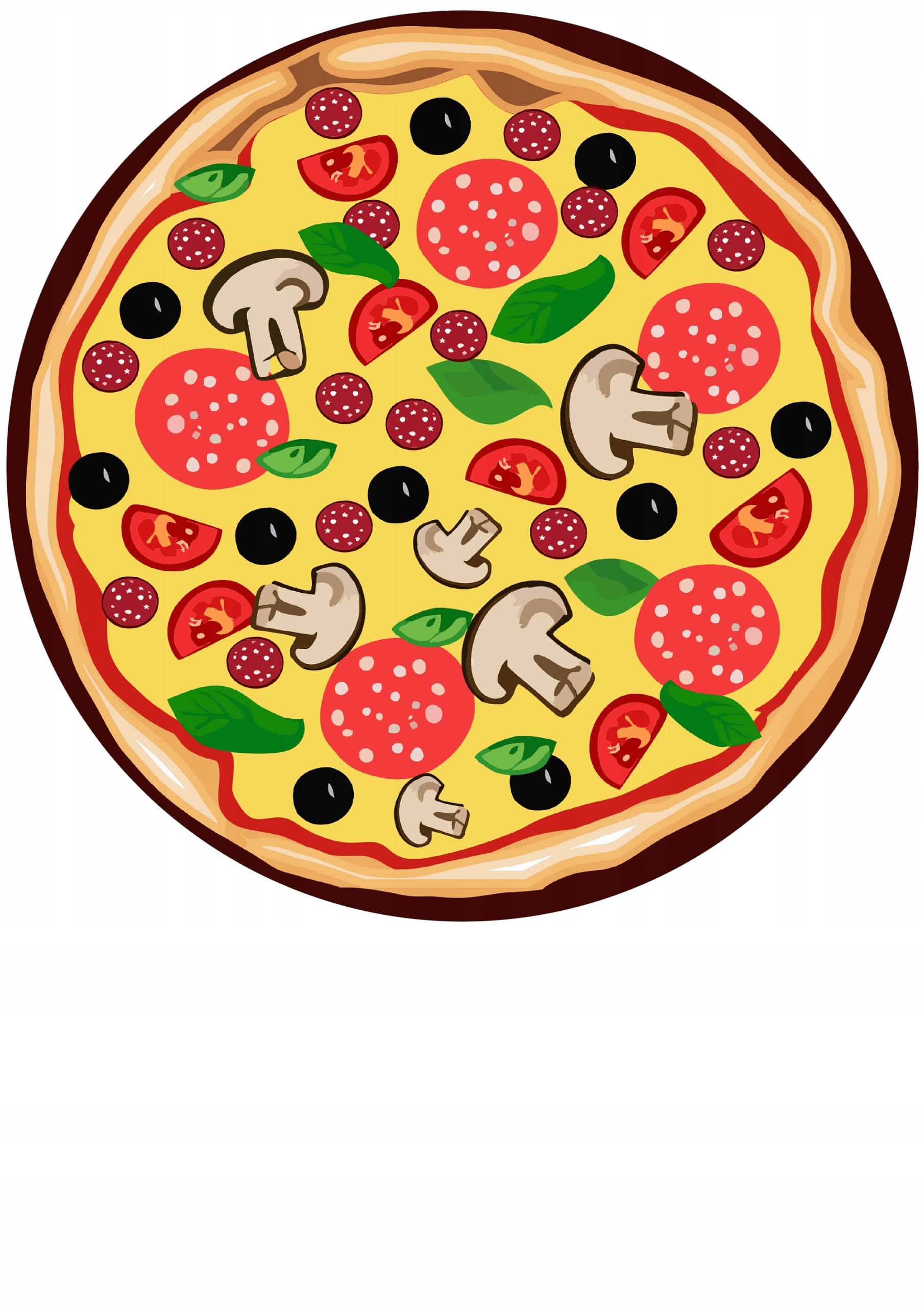 OPŁATEK NA TORT A3 PIZZA PICCA CIASTO SALAMI URODZINY 22- 29CM (5906146200319) • Cena, Opinie ...