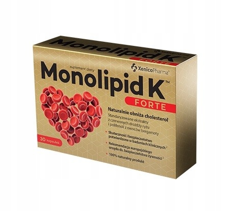 Monolipid K forte 30 kap. Xenico Pharma Monakolina (5905279876897) • Cena, Opinie • Układ ...