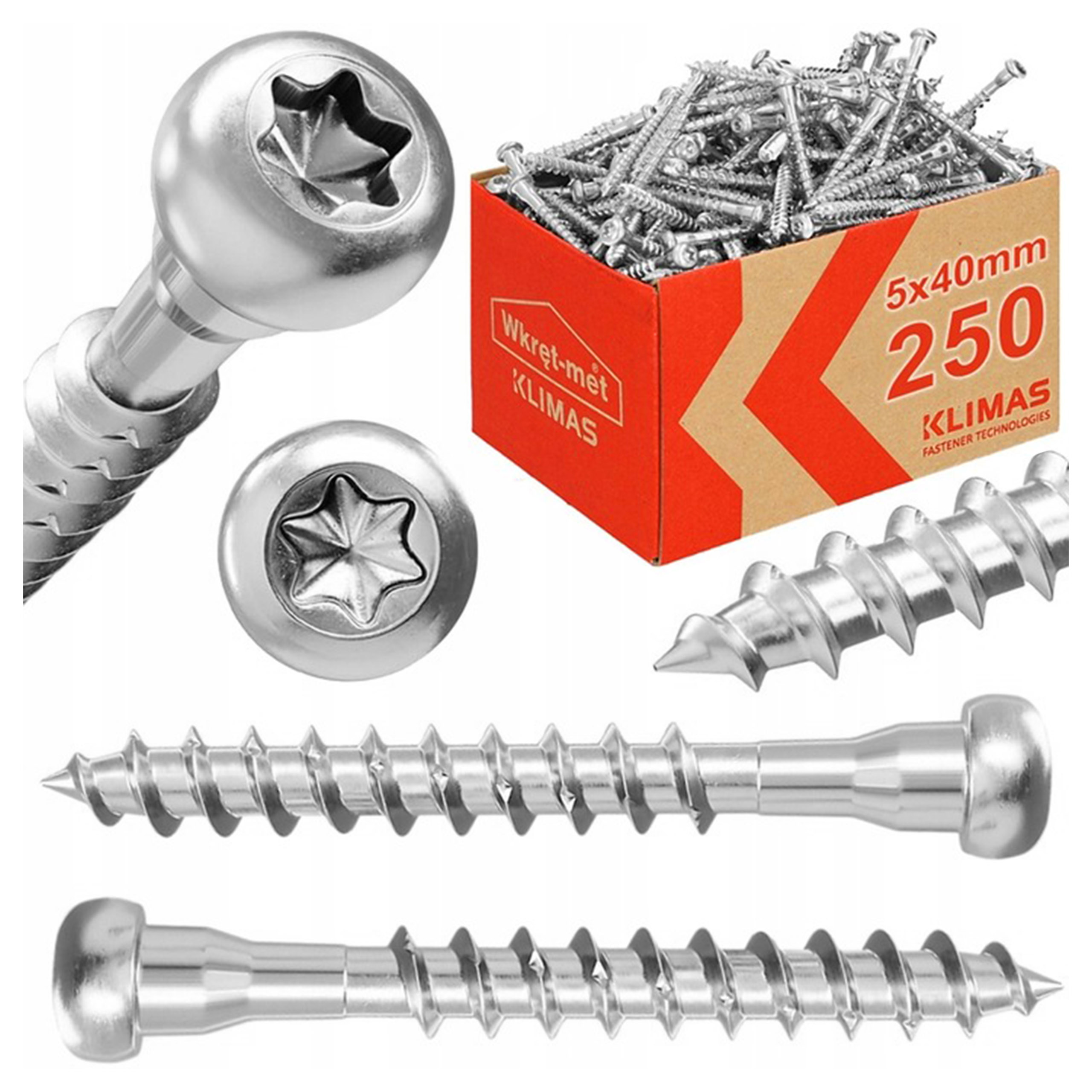 Wkręty do drewna Wkręt-Met 5 x 40 mm 250 szt. (5902622322193) • Cena ...