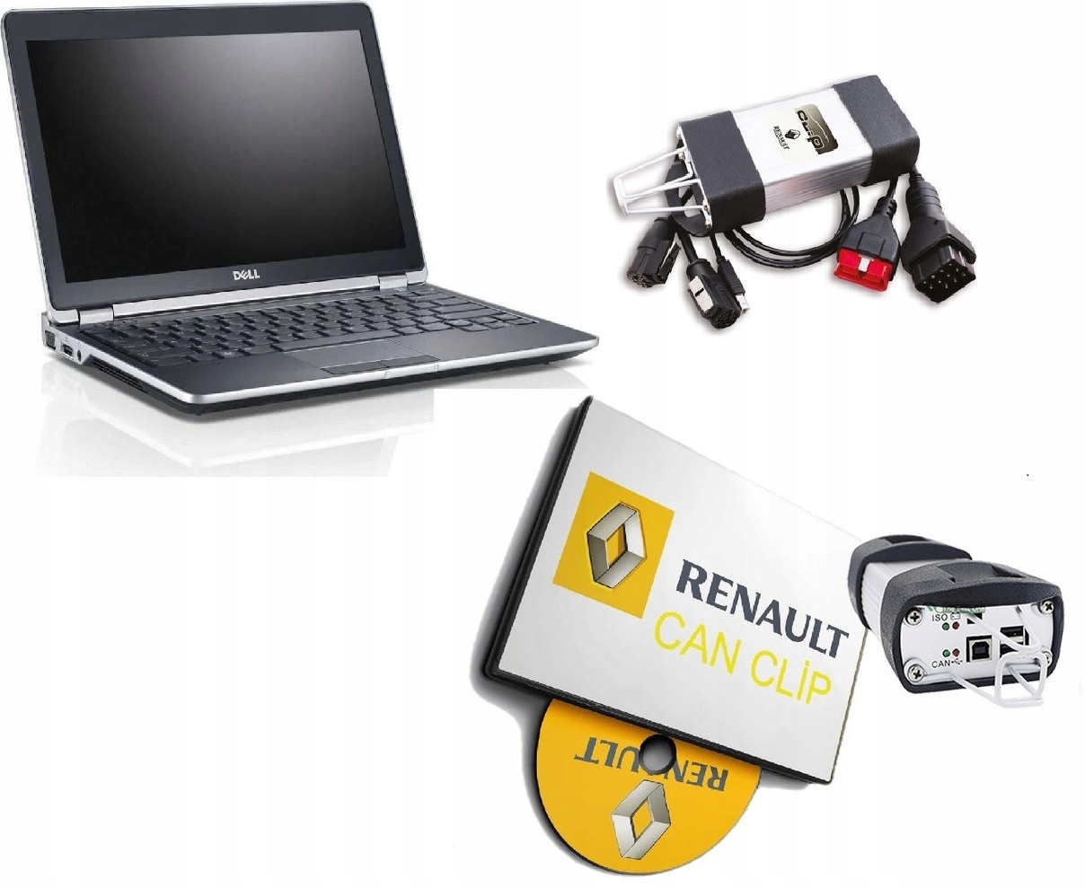 Renault CAN CLIP serwisówka 2024 Renault + Laptop komplet ... Renault CAN CLIP serwisówka 2024 Renault + Laptop komplet ...