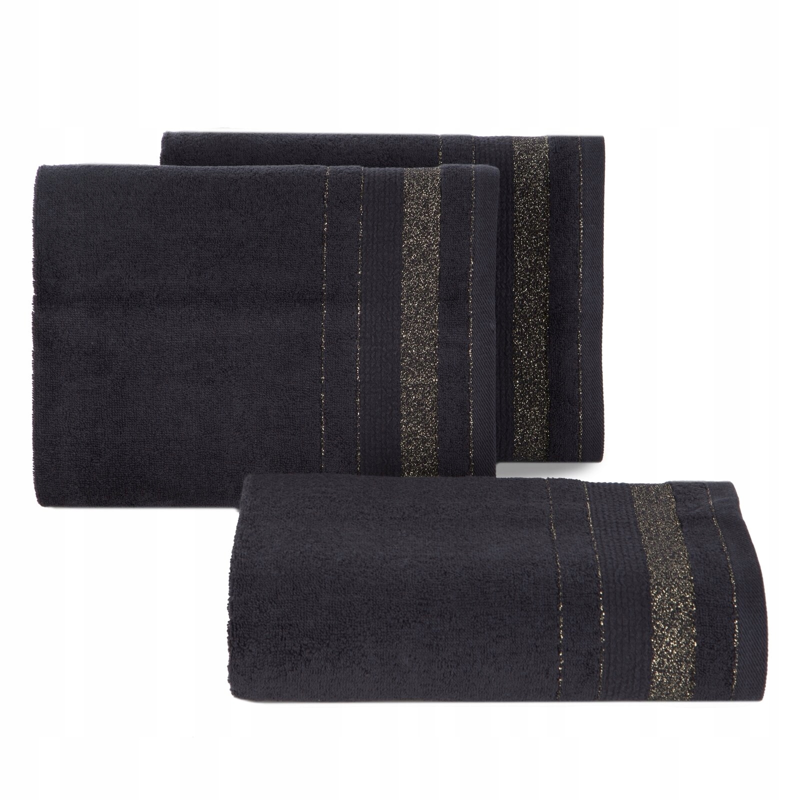 Towel April 70x140 cm black, 500 gsm, 100% cotton, with border ...