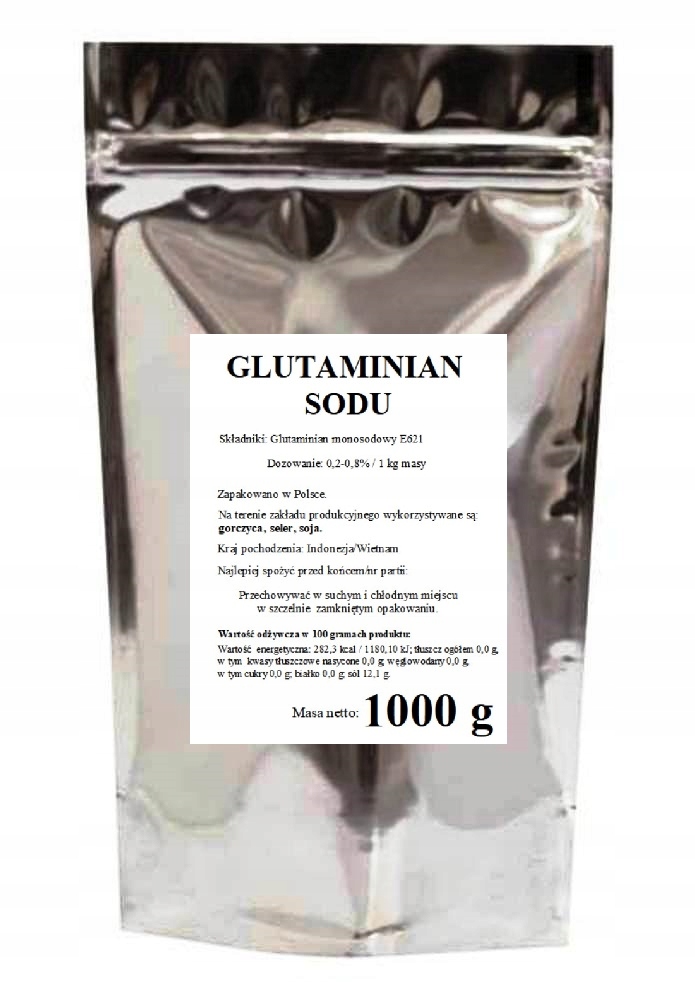 GLUTAMINIAN SODU E621, MSG, PIĄTY SMAK UMAMI (59025787039315) • Cena ...