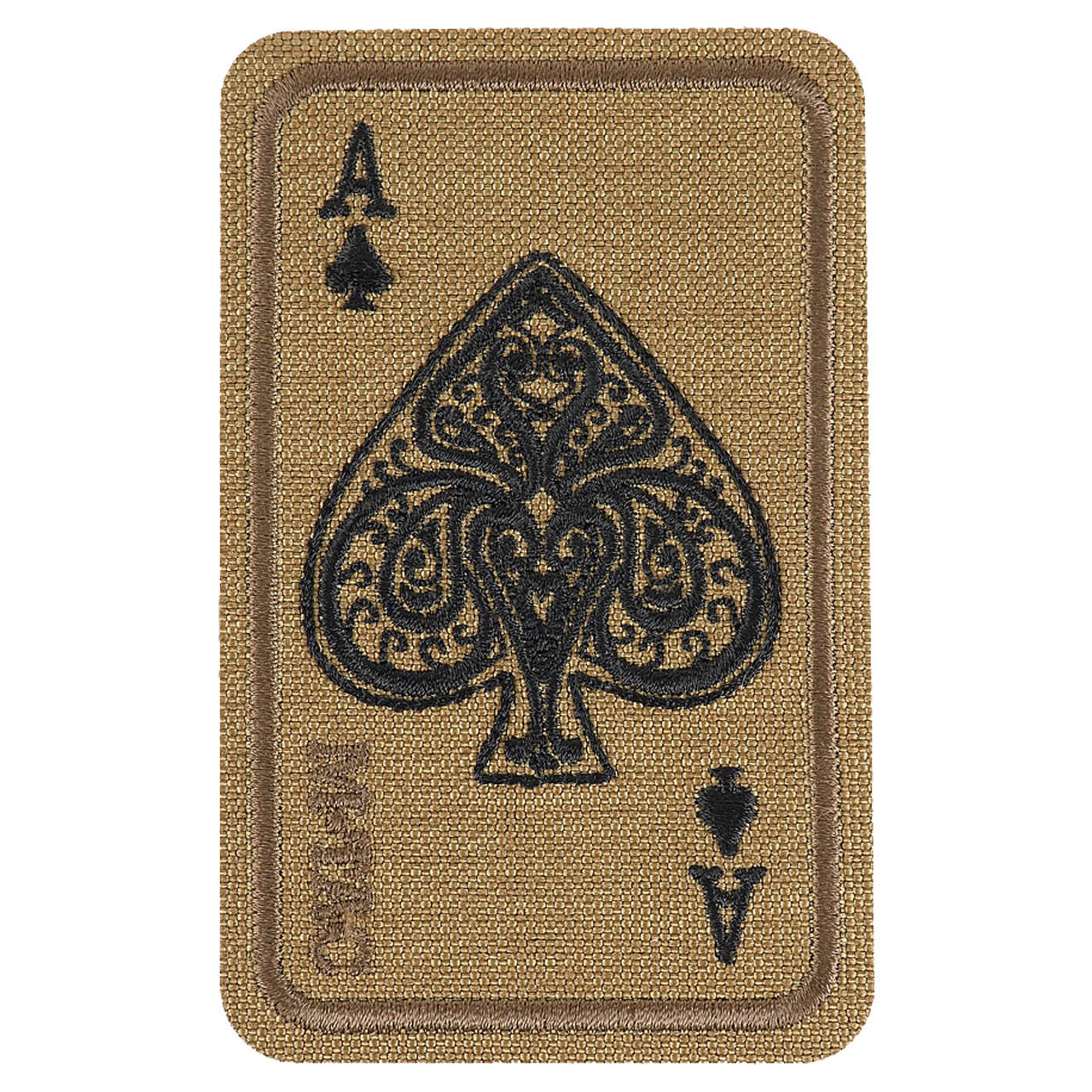NASZYWKA NA RZEP HAFTOWANA ACE OF SPADES KARTA AS PIK M-TAC COYOTE ...