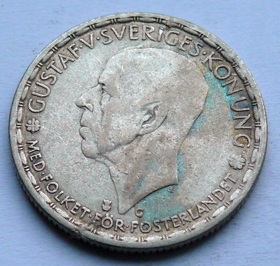 SZWECJA - GUSTAW V - 1 KORONA 1942 r. srebro Ag (2) • Cena, Opinie - Allegro