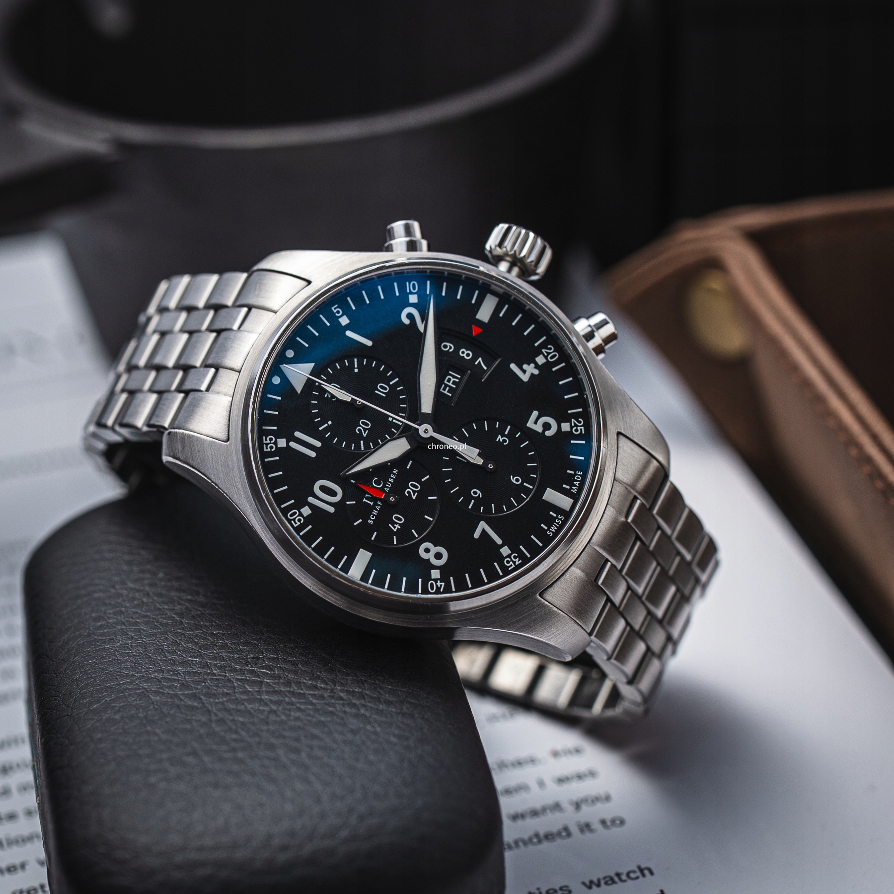IWC Schaffhausen zegarek męski PILOT CHRONO LE PETITE PRINCE IW377714 ...