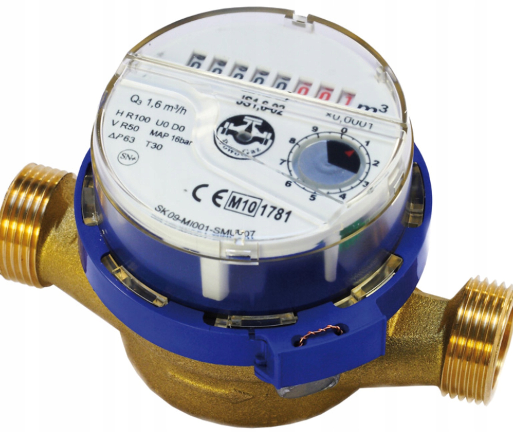 VODOMĚR JS SMART+ 4,0 M3/H DN20 30°C 130mm G1" MID R100/50 ...