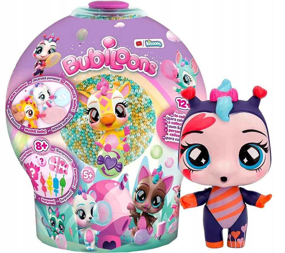 BUBILOONS ZWIERZAKI DMUCHAJĄCE BAŃKI SERIA 2 Figurka + Akcesoria ...