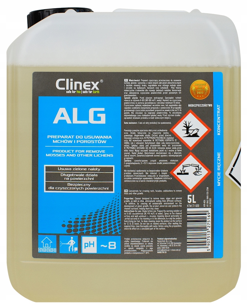Clinex ALG preparat do usuwania mchów i porostów 5L (5907513275169 ...