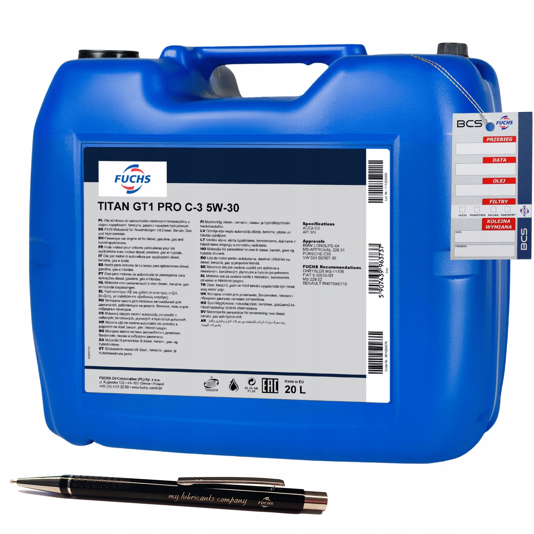 Olej silnikowy Fuchs 20 l 5W-30 • Cena, Opinie - Allegro