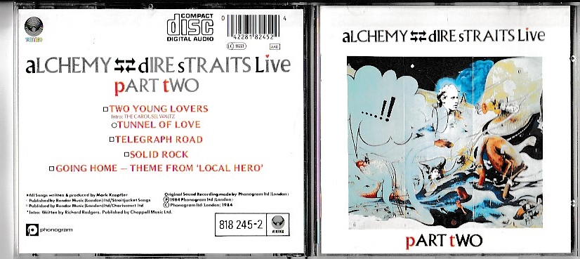 Płyta CD Dire Straits - Alchemy - Live (Part Two) 1984 Mark Knopfler ...