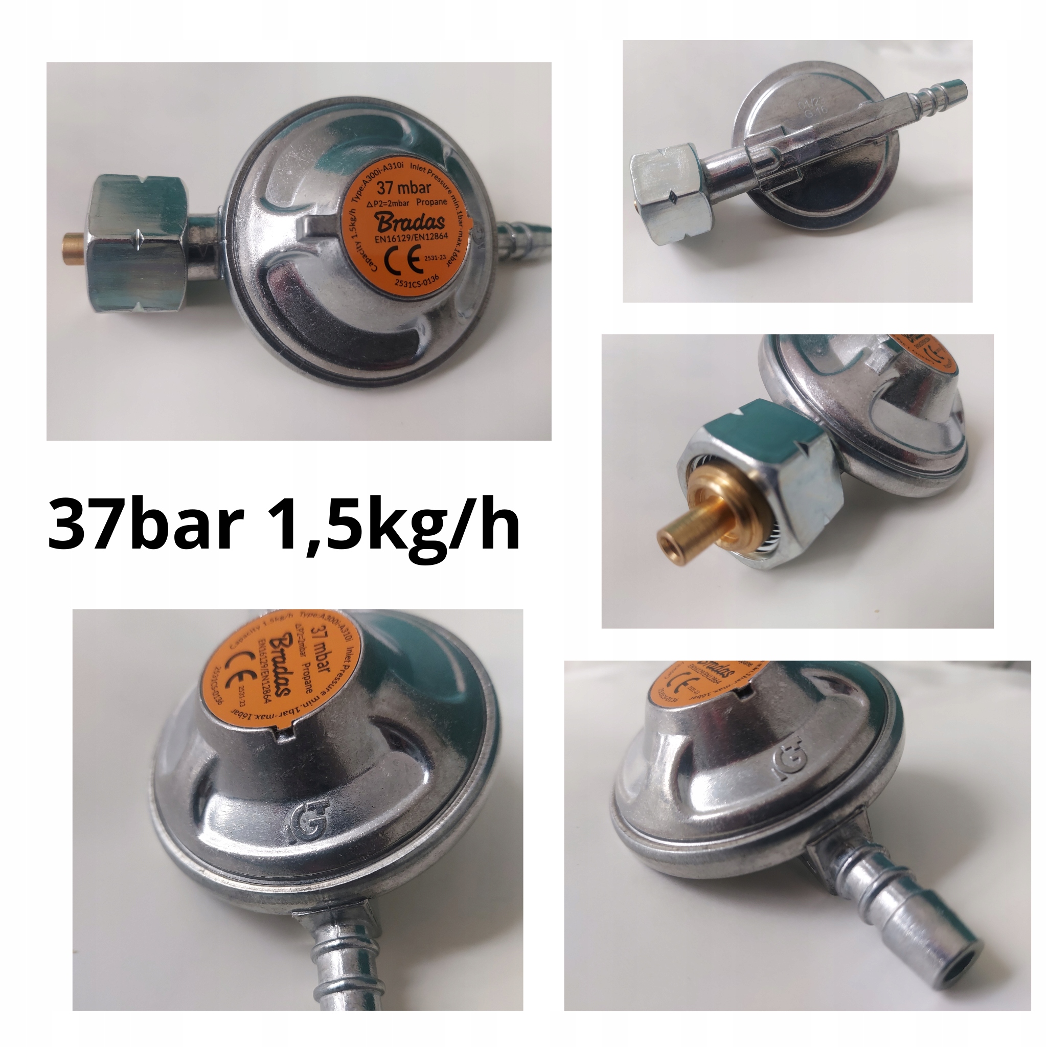 PLYNOVÝ REDUKČNÝ VENTIL LPG PROPÁN BUTÁN FĽAŠA 11KG - Allegro