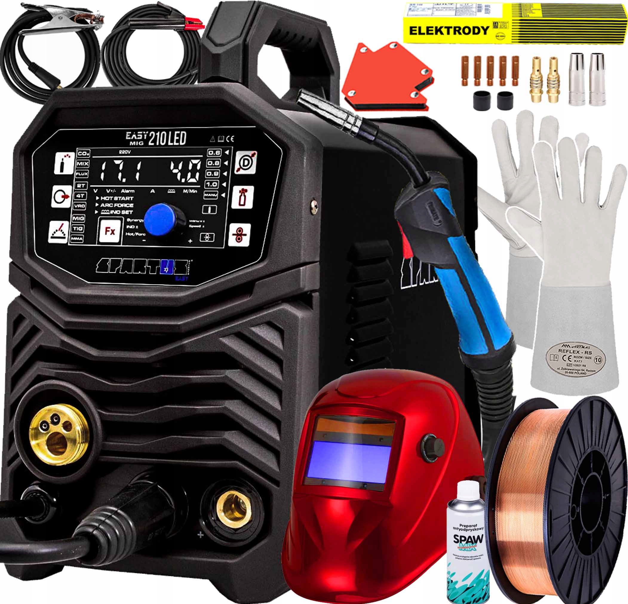 SPAWARKA SPARTUS 200A EASY MIG SYNERGIA MMA TIG (5900391242254) • Cena, Opinie • Spawarki ...