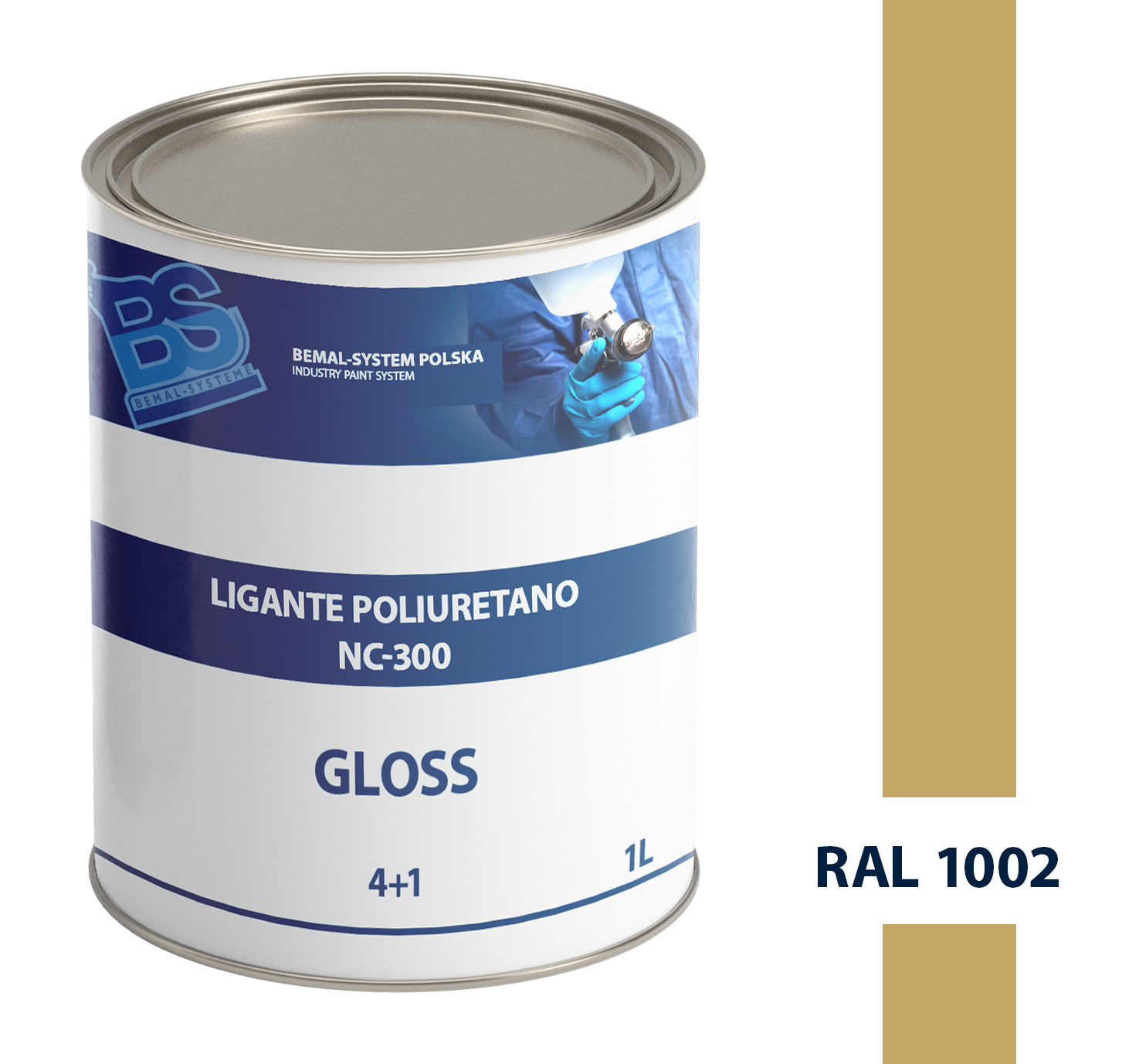 BEMAL FARBA OKRĘTOWA - LAKIER POLIURETANOWY - 1L - RAL 1002 5906306552067 za 129.00PLN z Kórnica ...