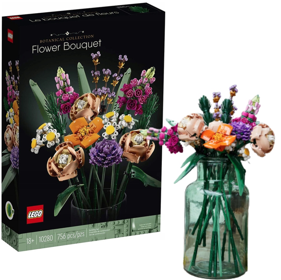 KLOCKI LEGO CREATOR EXPERT BUKIET KWIATÓW KWIATY PREZENT DLA NIEJ ...