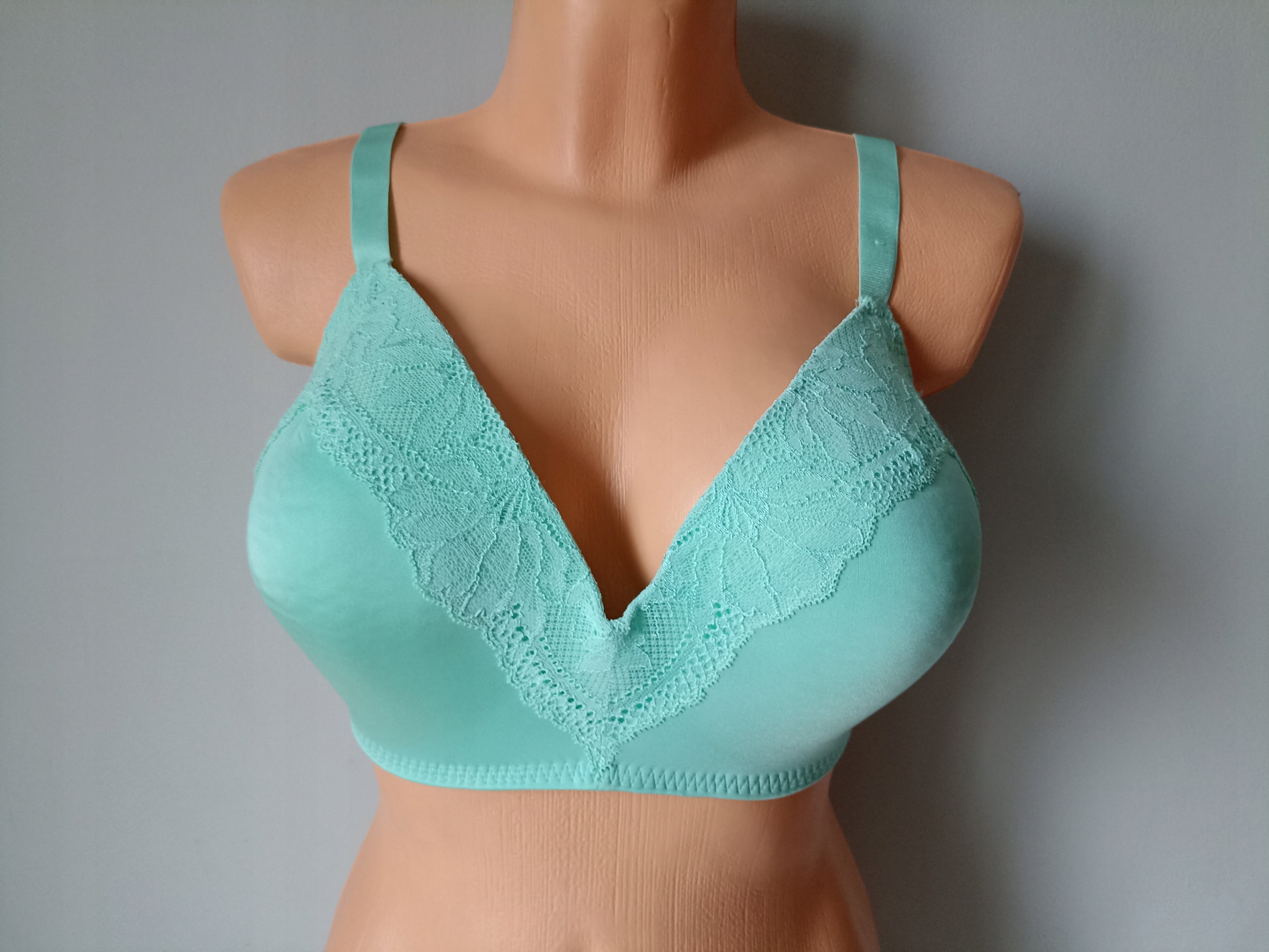 Śliczny markowy biustonosz George 80F miętowy • Cena, Opinie - Allegro