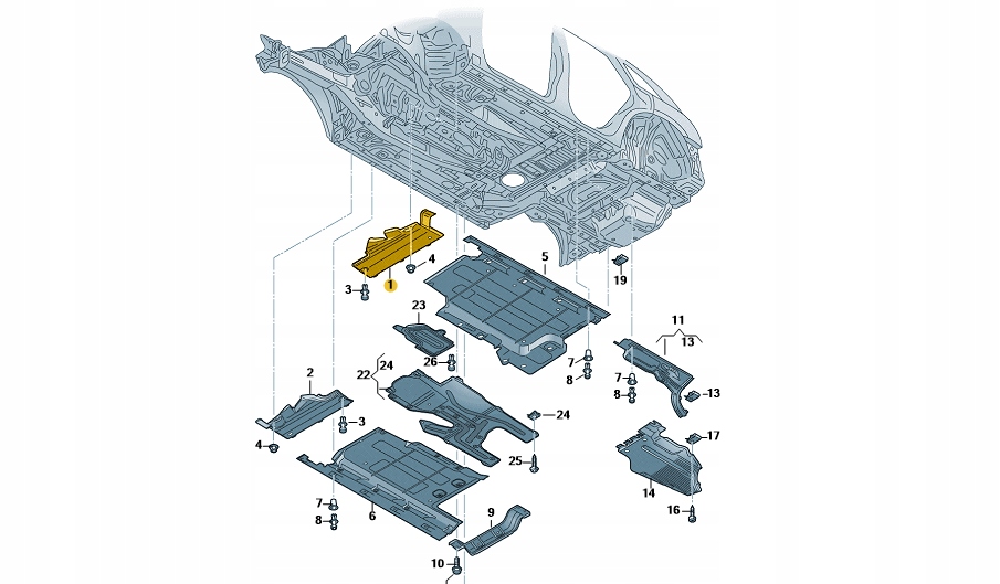 Audi OE 8R0825201C osłona podwozia podłogi kołem - porównaj ceny ...