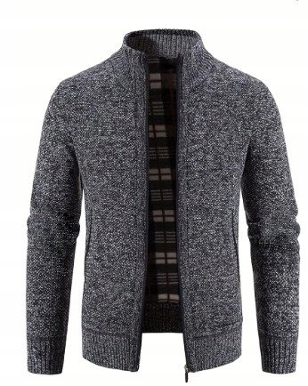 Gruby Rozpinany Sweter Męski na polarze XL • Cena, Opinie • Swetry ...