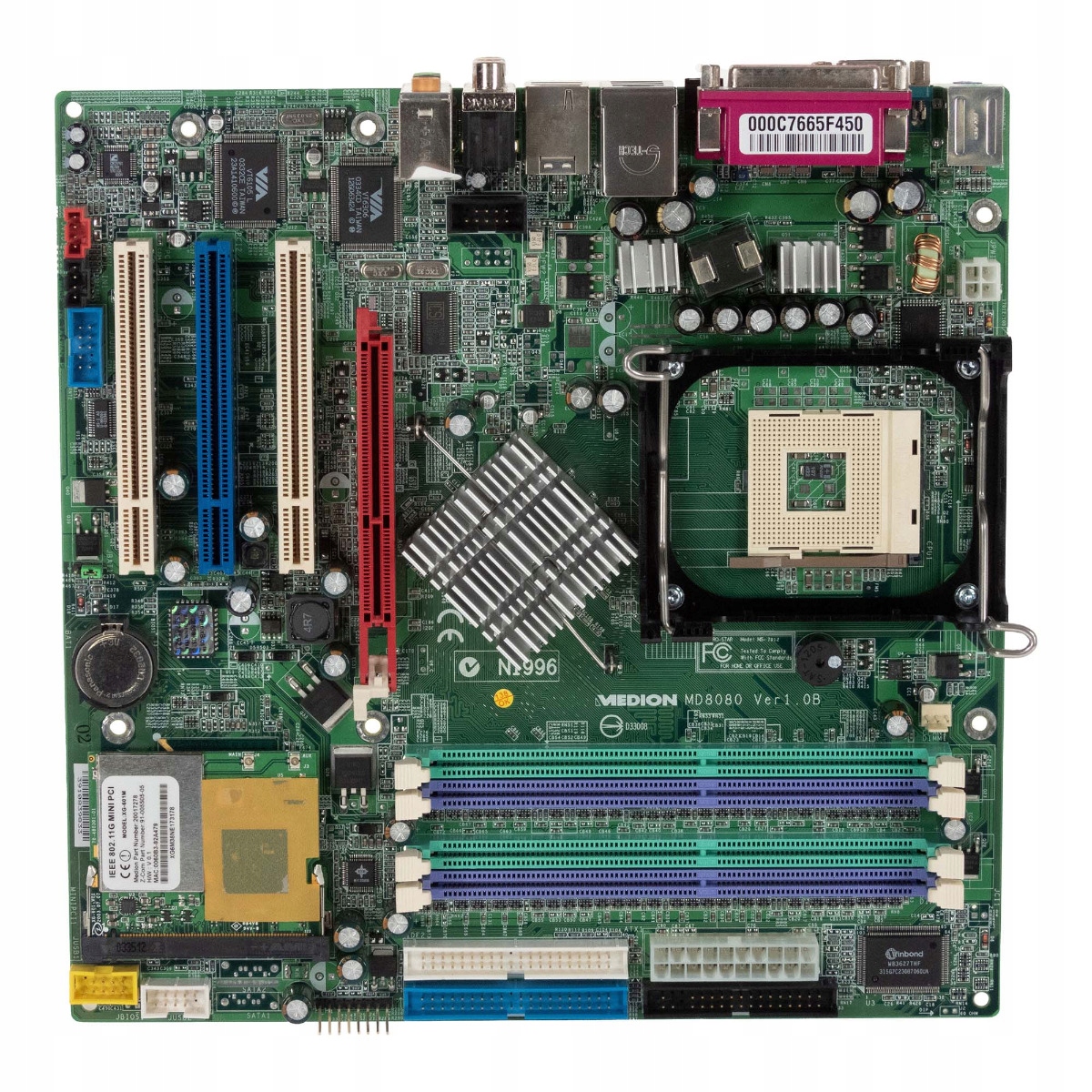 MSI MEDION MD8080 MS-7012 SOCKET 478 DDR PCI AGP mATX + XG-601M WiFi w ...