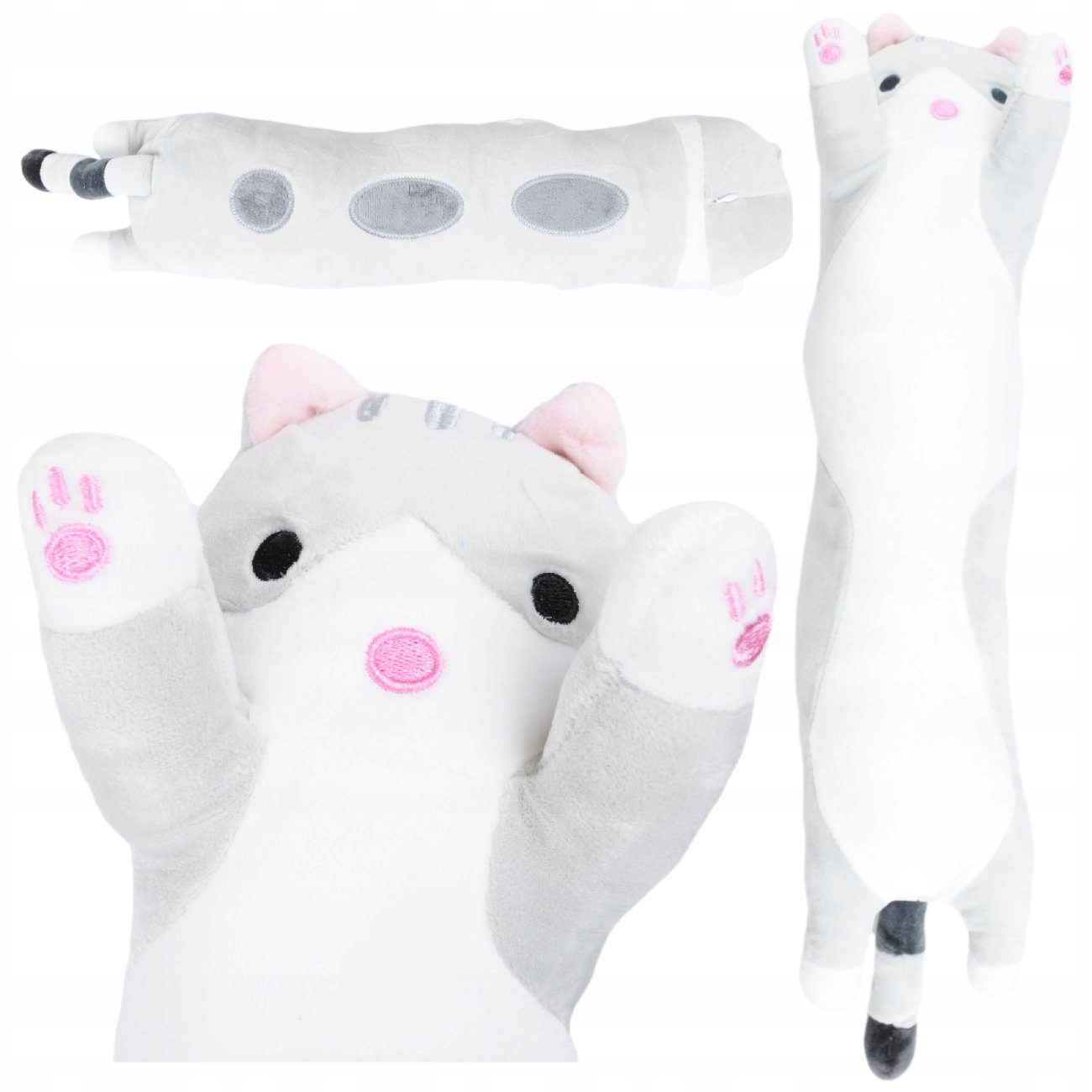 KOTEK DŁUGI MASKOTKA PODUSZKA PLUSZAK KOT 50cm XXL - porównaj ceny - Allegro.pl