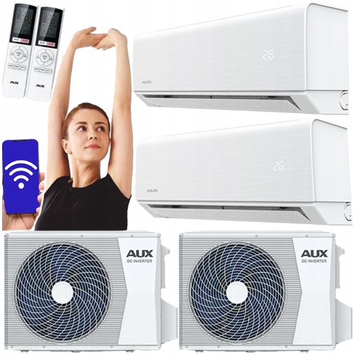 KLIMATYZATOR ŚCIENNY AUX C-SMART WHITE 3,5kW WiFi GRZANIE NAWIEW 4D - 2 szt • Cena, Opinie ...
