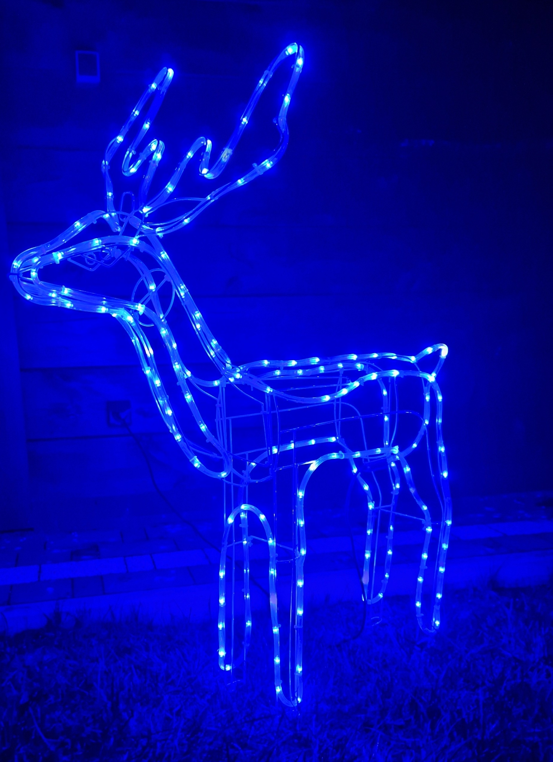 RENIFER LED ŚWIECĄCY RUSZAJĄCY GŁOWĄ DUŻY ŚWIĄTECZNY 125cm XXL ...