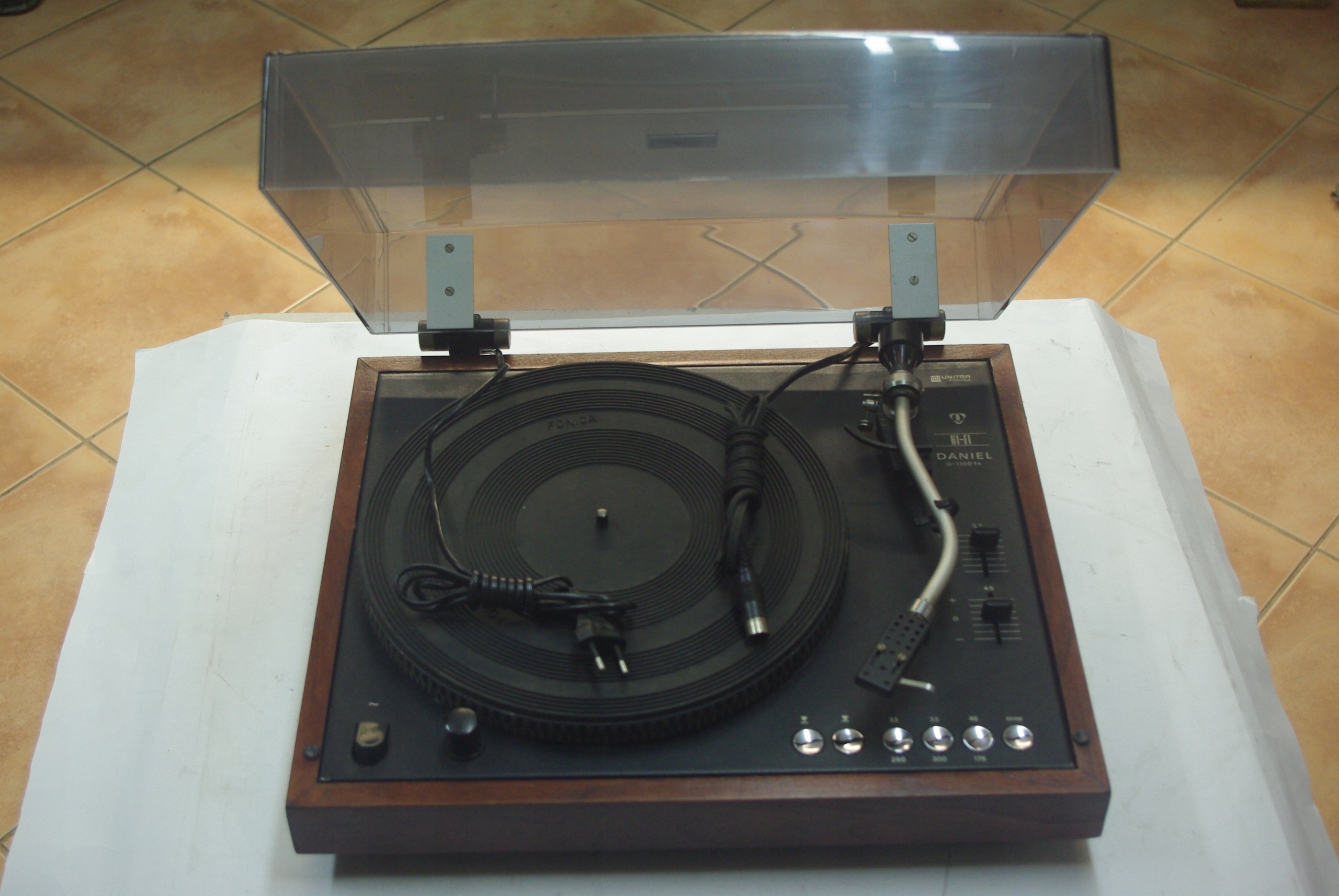 Gramofon automatyczny G-1100 fs Daniel Unitra Fonica sprężynowe zawiasy ...