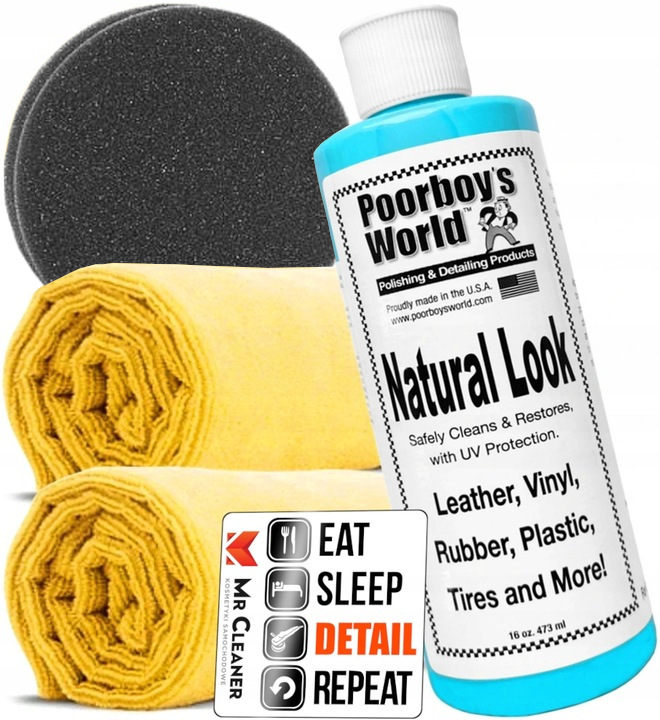 POORBOY'S NATURAL LOOK DRESSING DO PLASTIKÓW KOKPITU WNĘTRZA AUTA 473 ML Poorboy's Natural Look ...