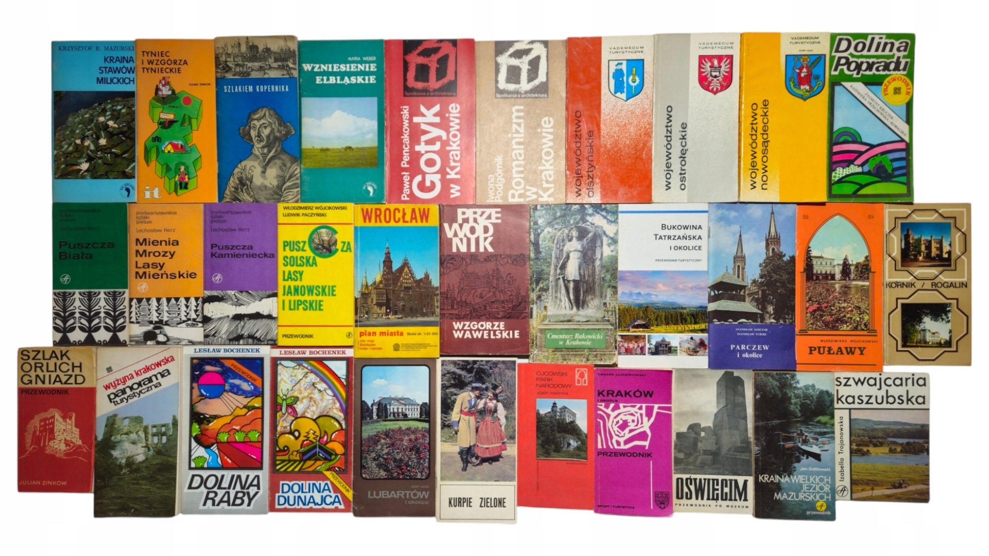 32x przewodniki i mapy turystyczne Toruń Kurpie Kraków Puszcza biała ...