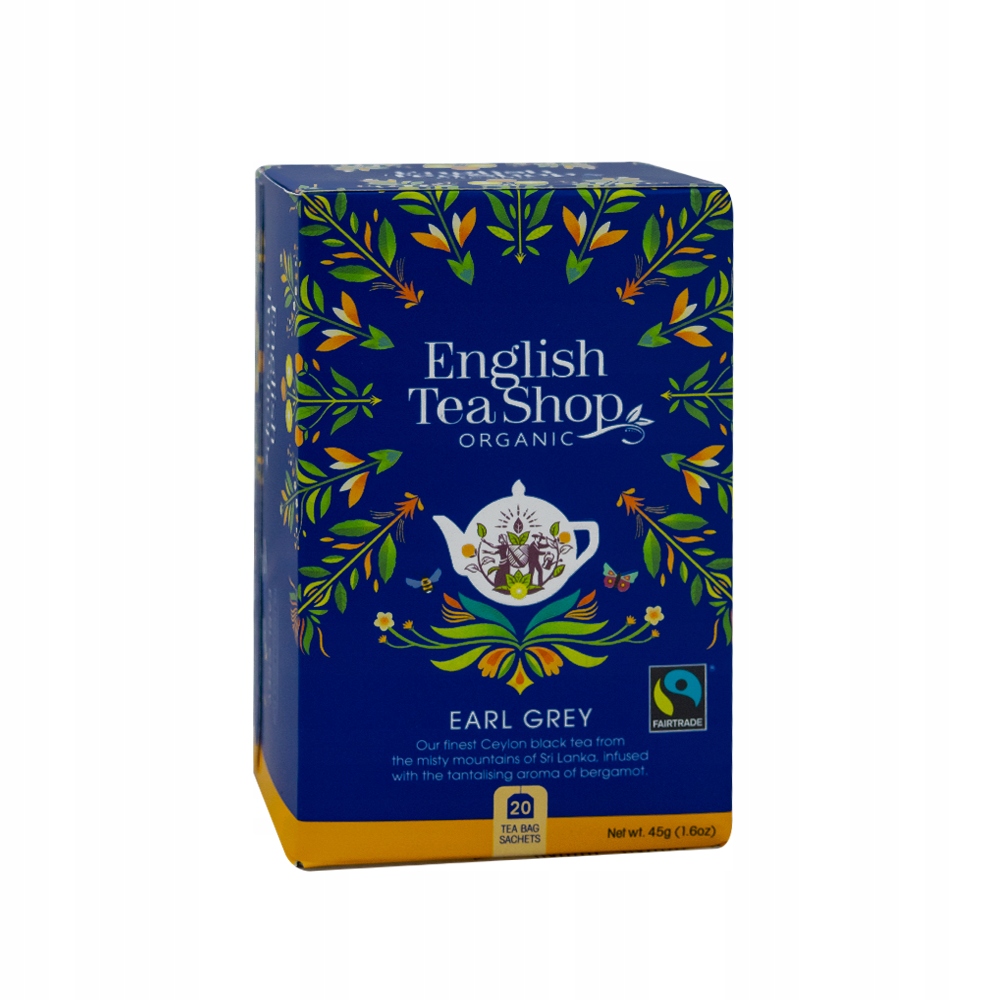 ENGLISH TEA SHOP Earl Grey BIO tea (20 x 2,25 g) 45 g, (680275029144 ...