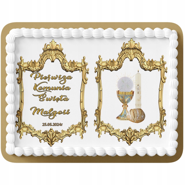 PAPIER PROFESJONALNY SKROBIOWY A3 KOMUNIJNY PIERWSZA KOMUNIA ŚWIĘTA RAMIE (5906146235588) • Cena ...