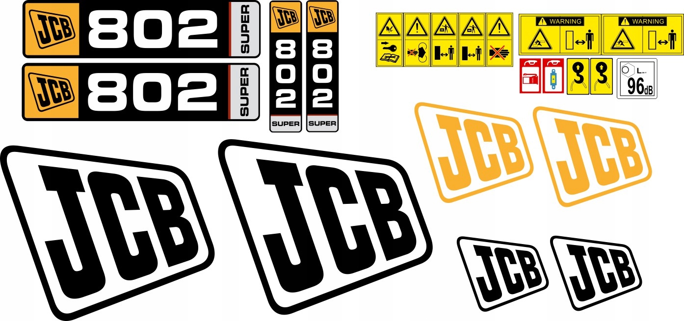 NAKLEJKI JCB 802 SUPER MINIKOPARKA LAMINOWANE za 130.00PLN z Nakło nad ...