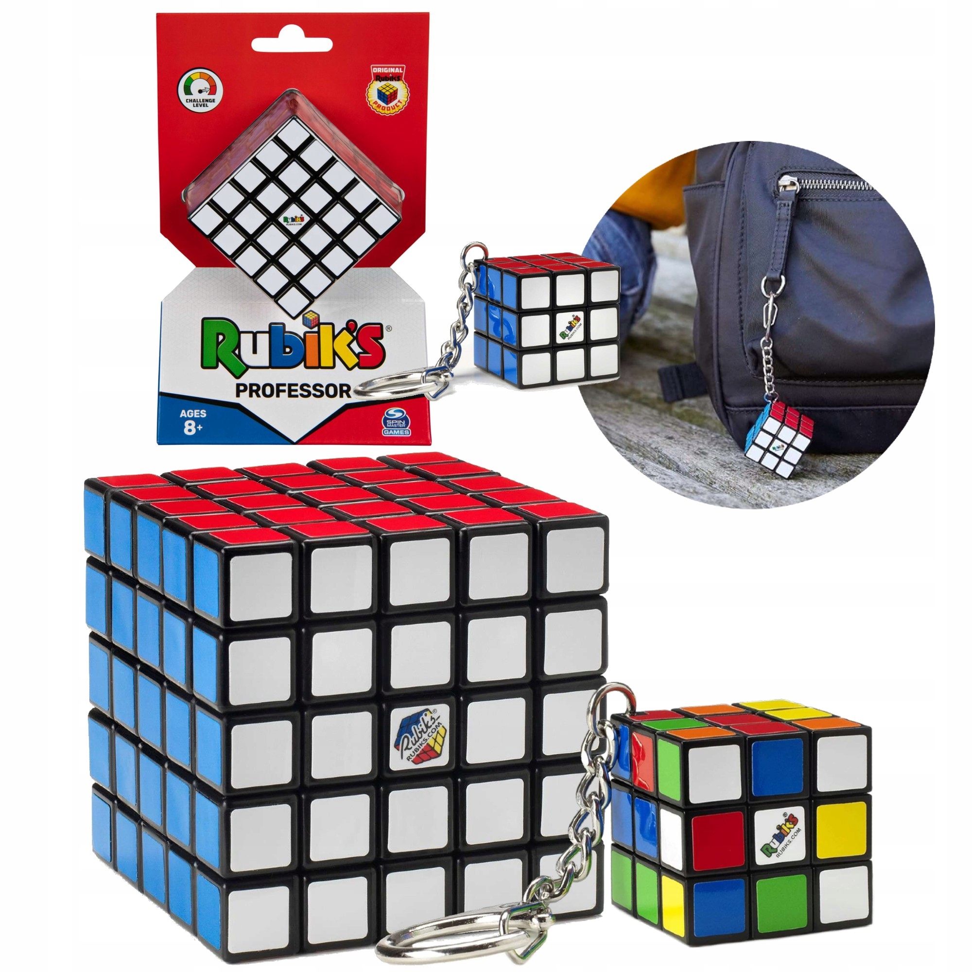 ORIGINÁLNÍ Rubikova kostka PROFESSOR CUBE 5X5 RUBIK'S + PŘÍVĚSEK NA ...