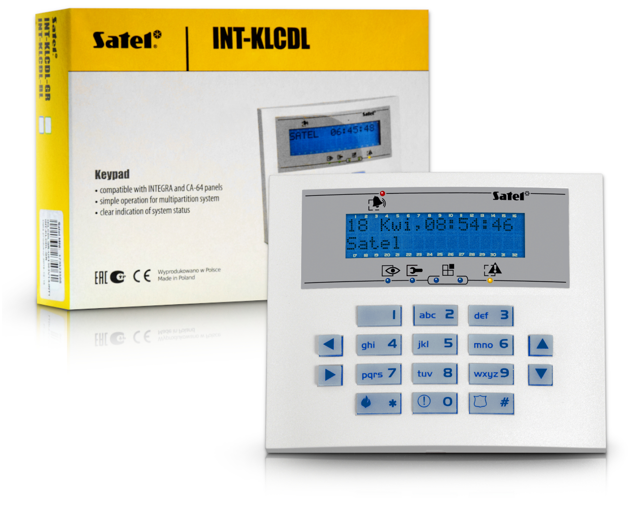 Manipulator Satel INT-KLCDL-BL (5905033330818) • Cena, Opinie 12251284478 • Allegro