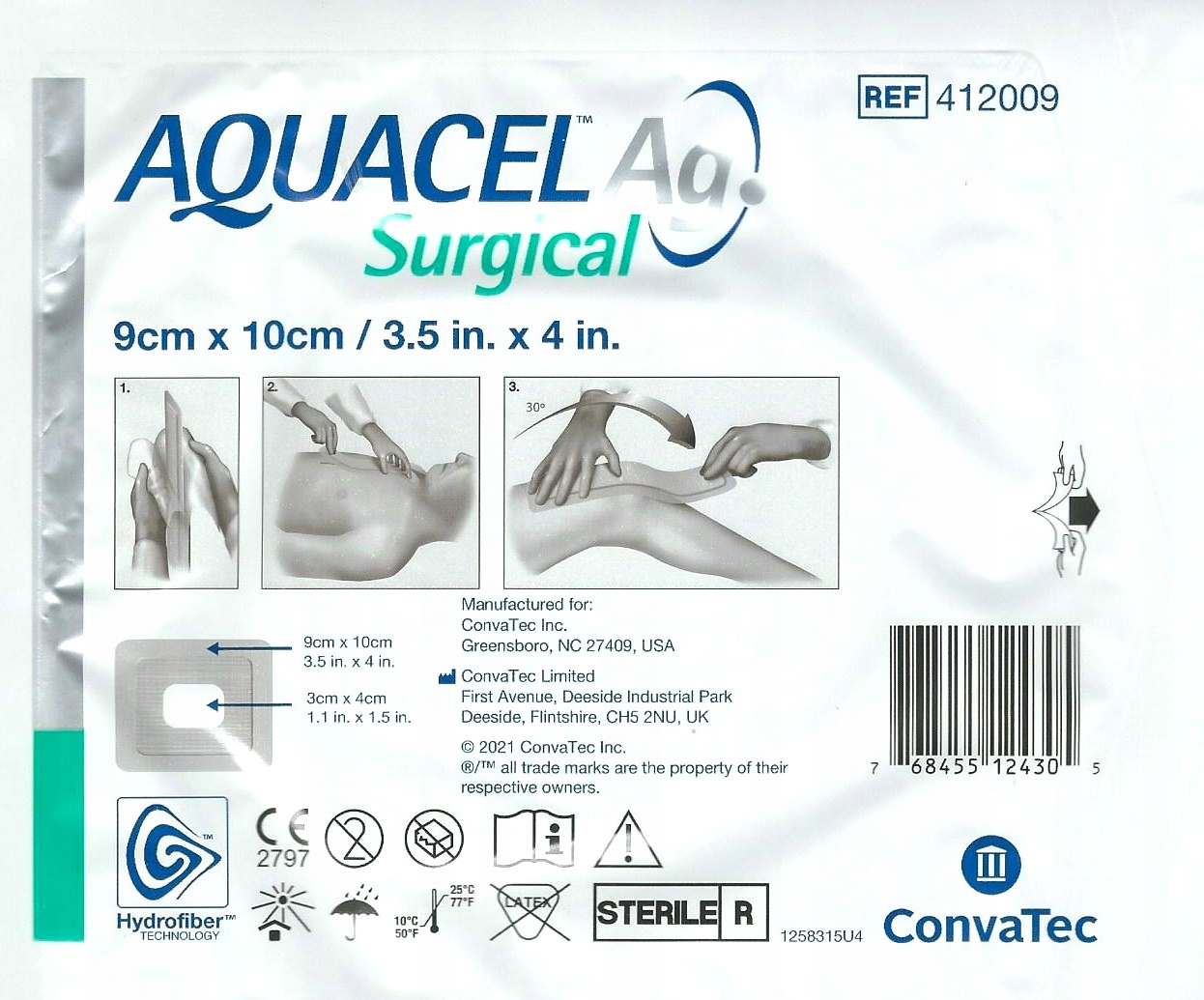 ConvaTec AQUACEL Ag Surgical 9x10cm 1szt. 13735650165 - Allegro.pl