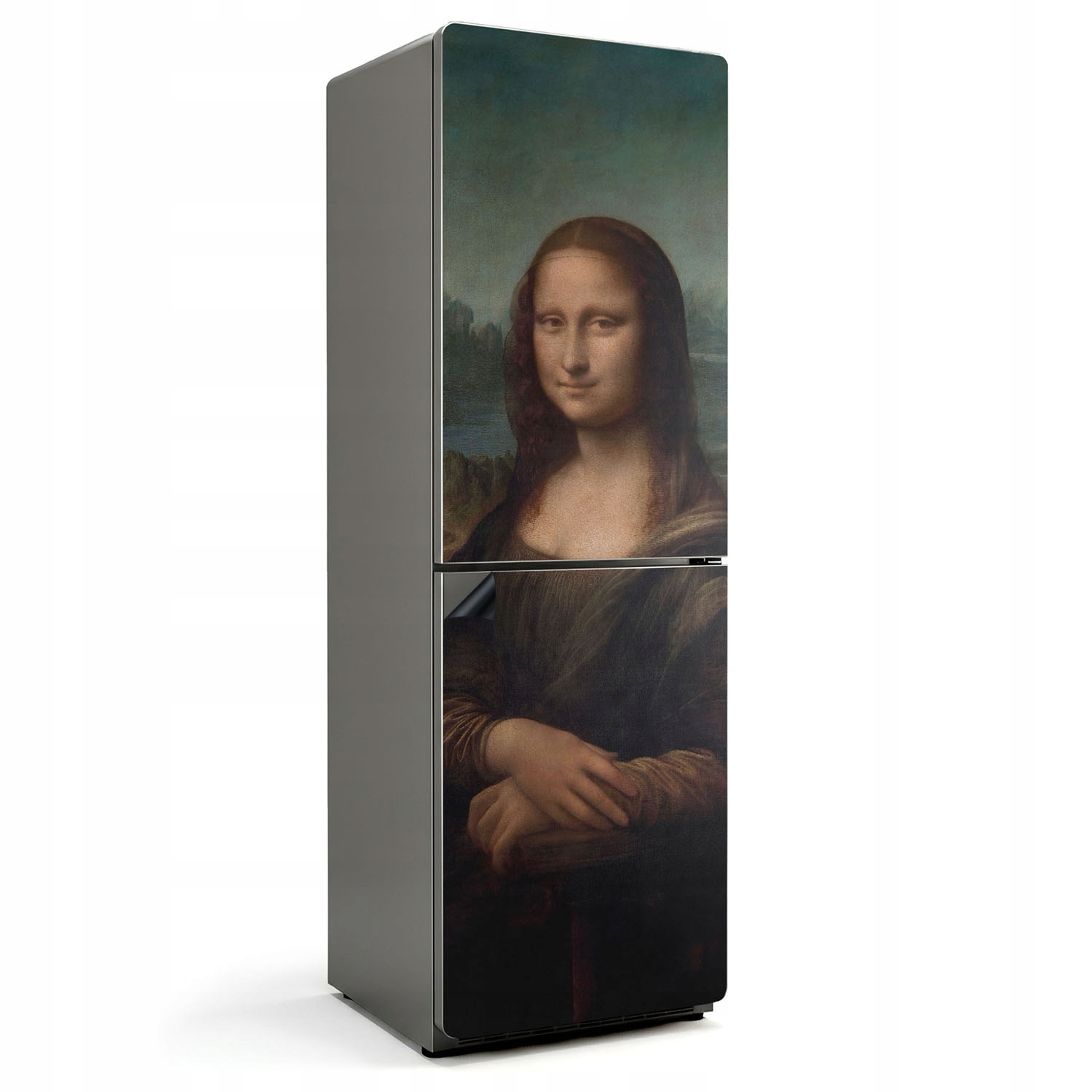 Dekoratív hűtőmágneses alátét nyomtatással, mosható, Mona Lisa portré ...