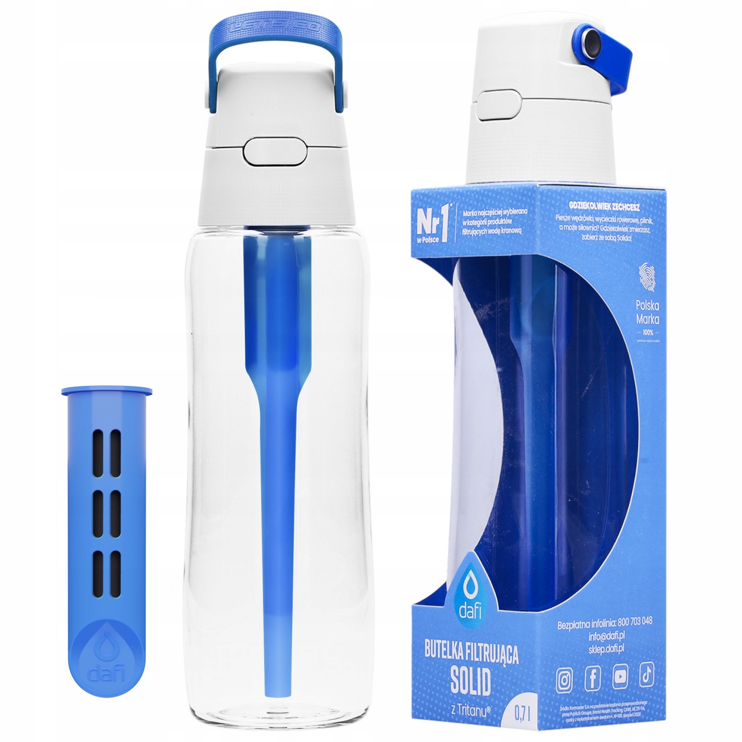 Butelka filtrująca Dafi Solid 0,7 l niebieski - Sklep, Opinie, Cena w ...