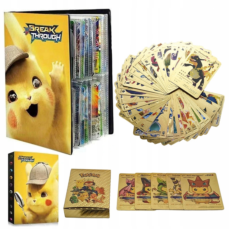 DUŻY ZESTAW POKEMON FOLIA ZŁOTA KARTY 55 SZT+ALBUM - Stan: nowy 112,79 ... DUŻY ZESTAW POKEMON FOLIA ZŁOTA KARTY 55 SZT+ALBUM - Stan: nowy 112,79 ...
