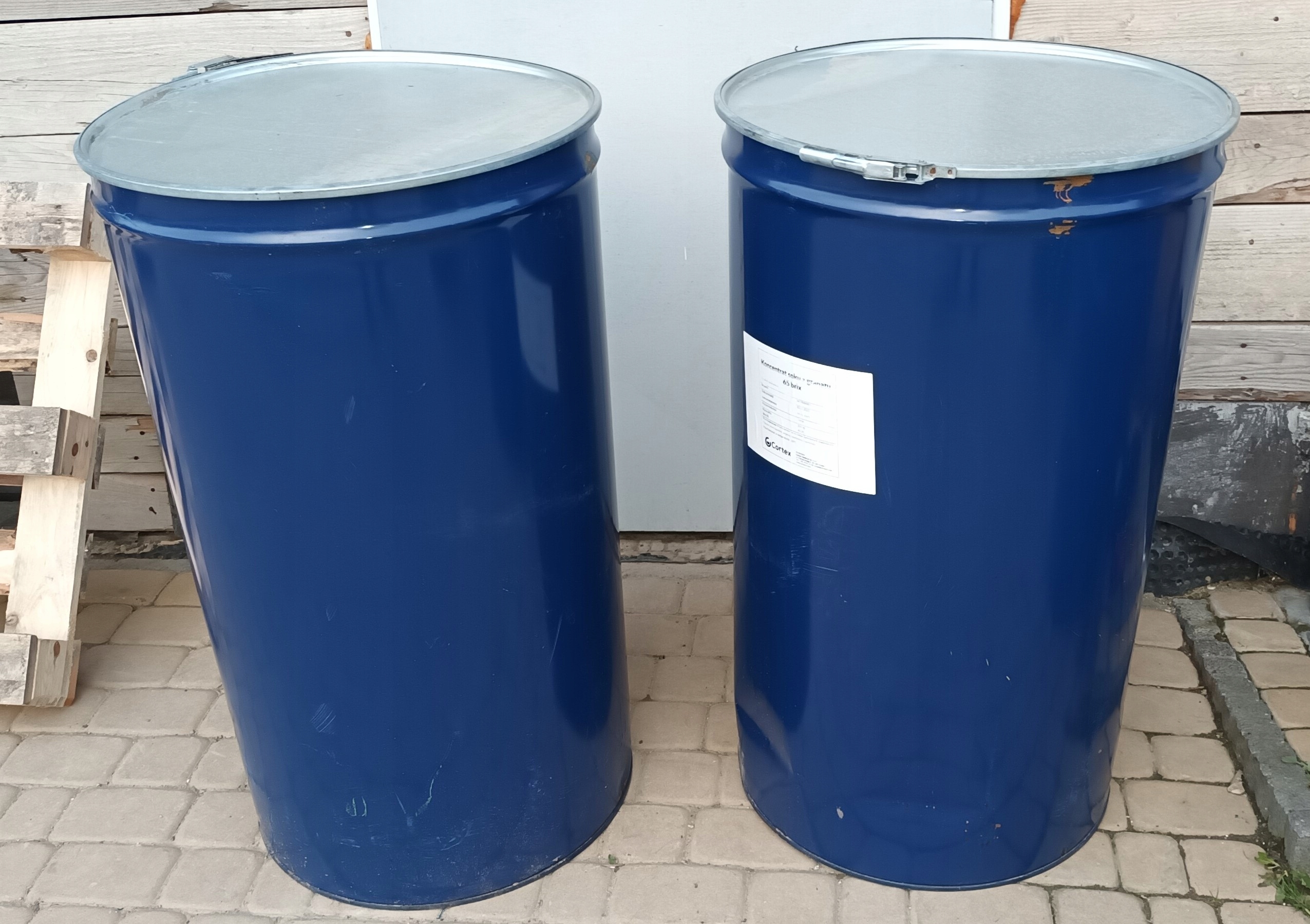 BECZKA METALOWA 200L STOŻKOWA stalowa zbiornik pojemnik NIEB z ...