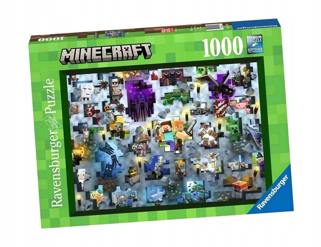PUZZLE 1000 MINECRAFT CHALLENGE, RAVENSBURGER 12798582656 - Allegro.pl