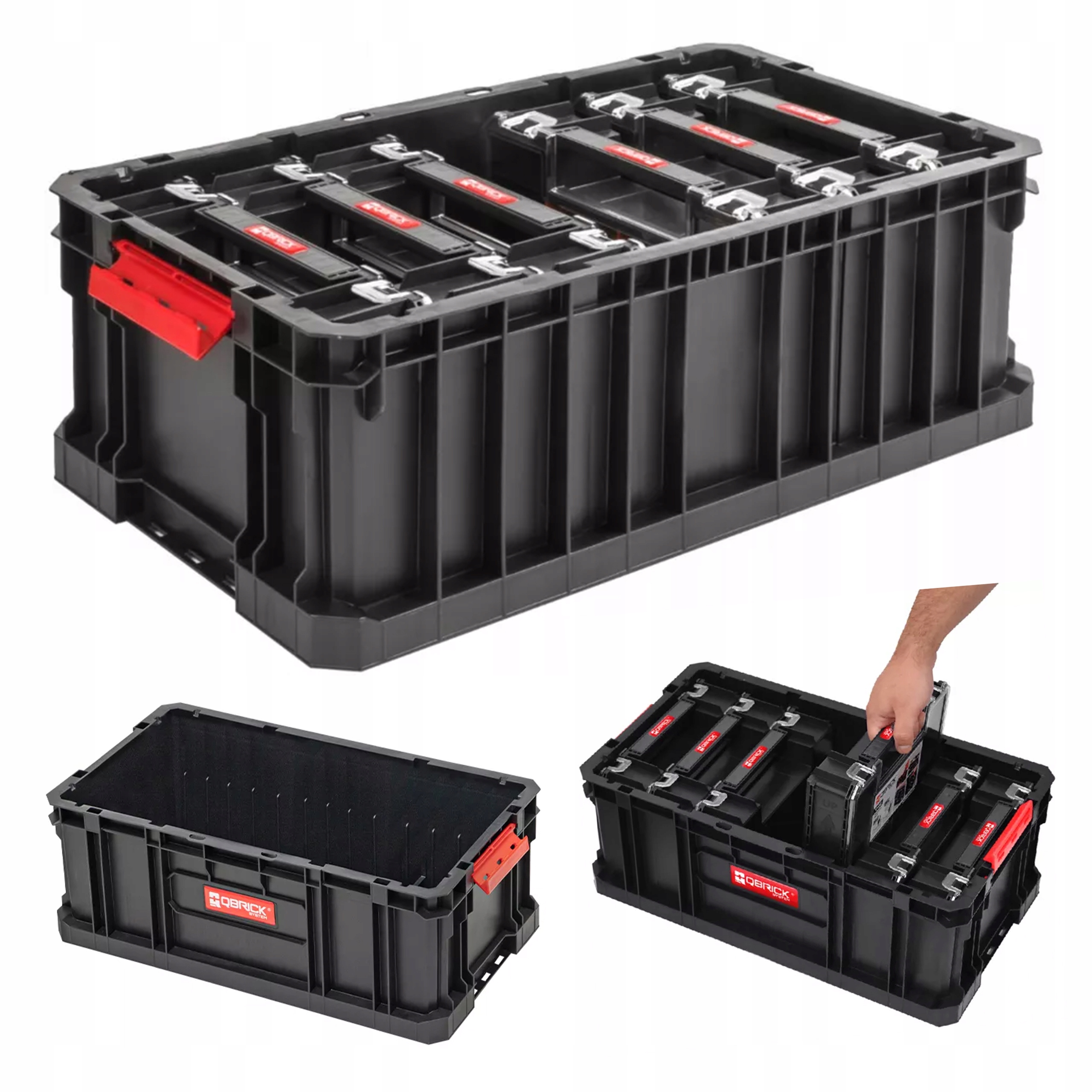 SKRZYNIA NARZĘDZIOWA KOSZ Z 6x ORGANIZERAMI MODUŁOWA 26L Qbrick System (5901238251613) • Cena ...