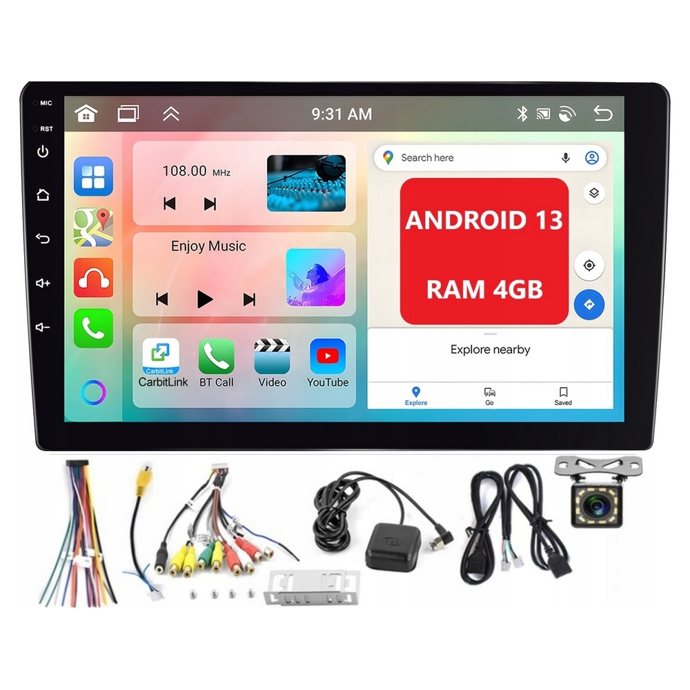 Radio samochodowe 2DIN MULTIMEDIALNE 9 cali ANDROID 13 kamera Bluetooth - Sklep, Opinie, Cena w ...