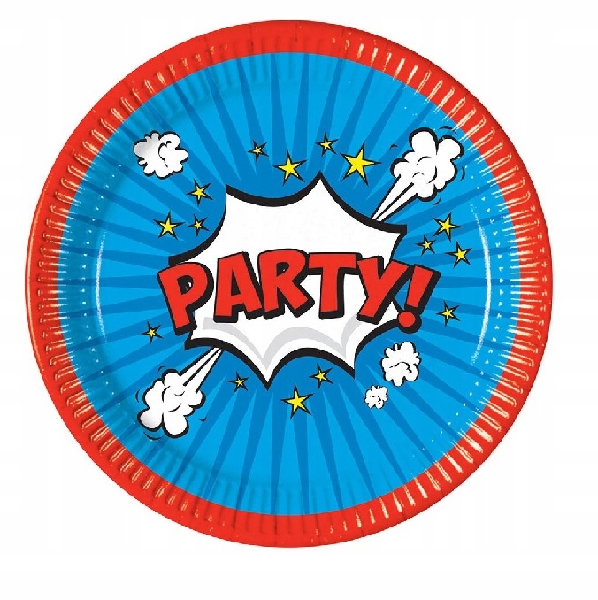 Boom Party papírtányérok 23 cm, (5201184941669) • Ár, Vélemények - Allegro