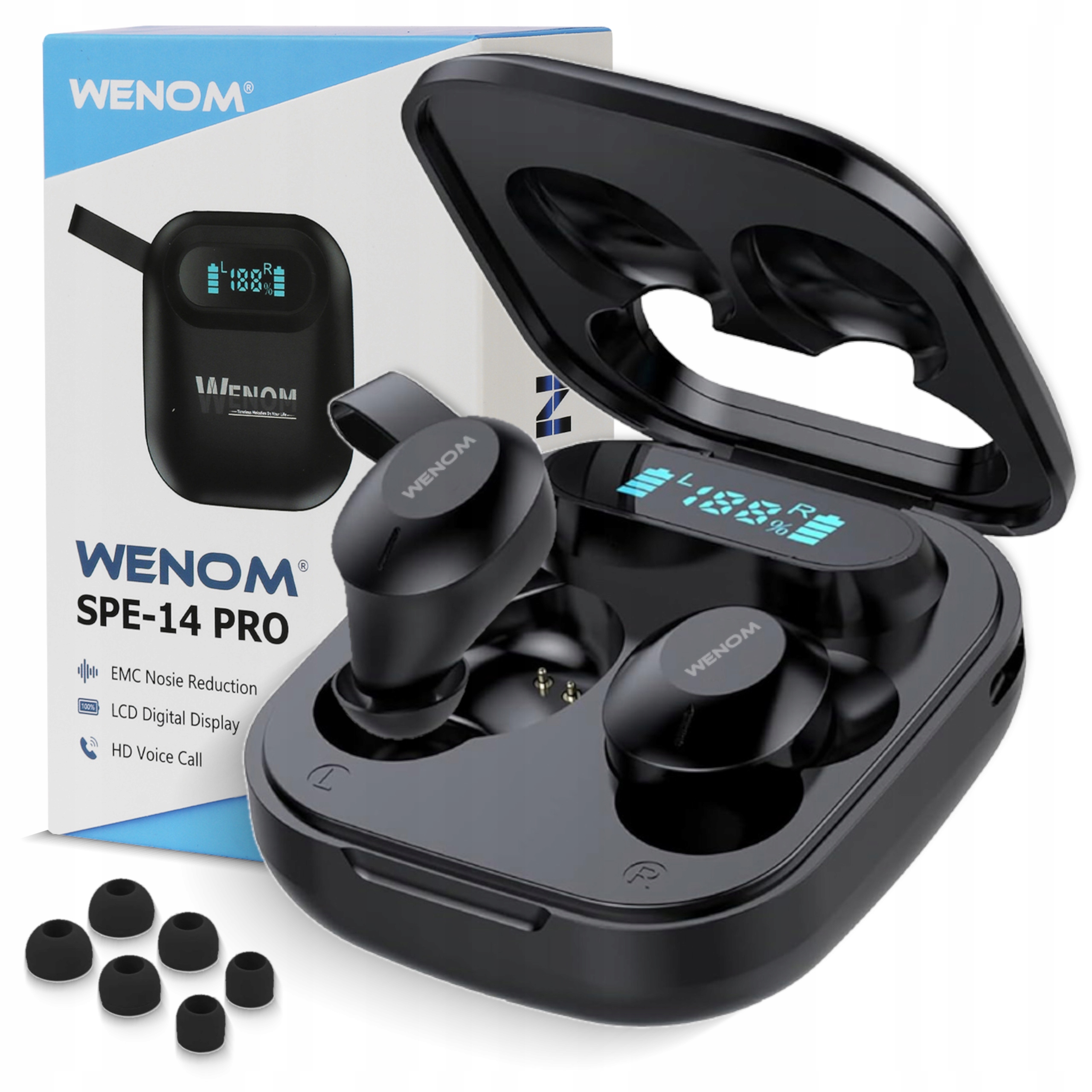 Słuchawki bezprzewodowe dokanałowe Wenom SPE 14 PRO - Sklep, Opinie, Cena w Allegro