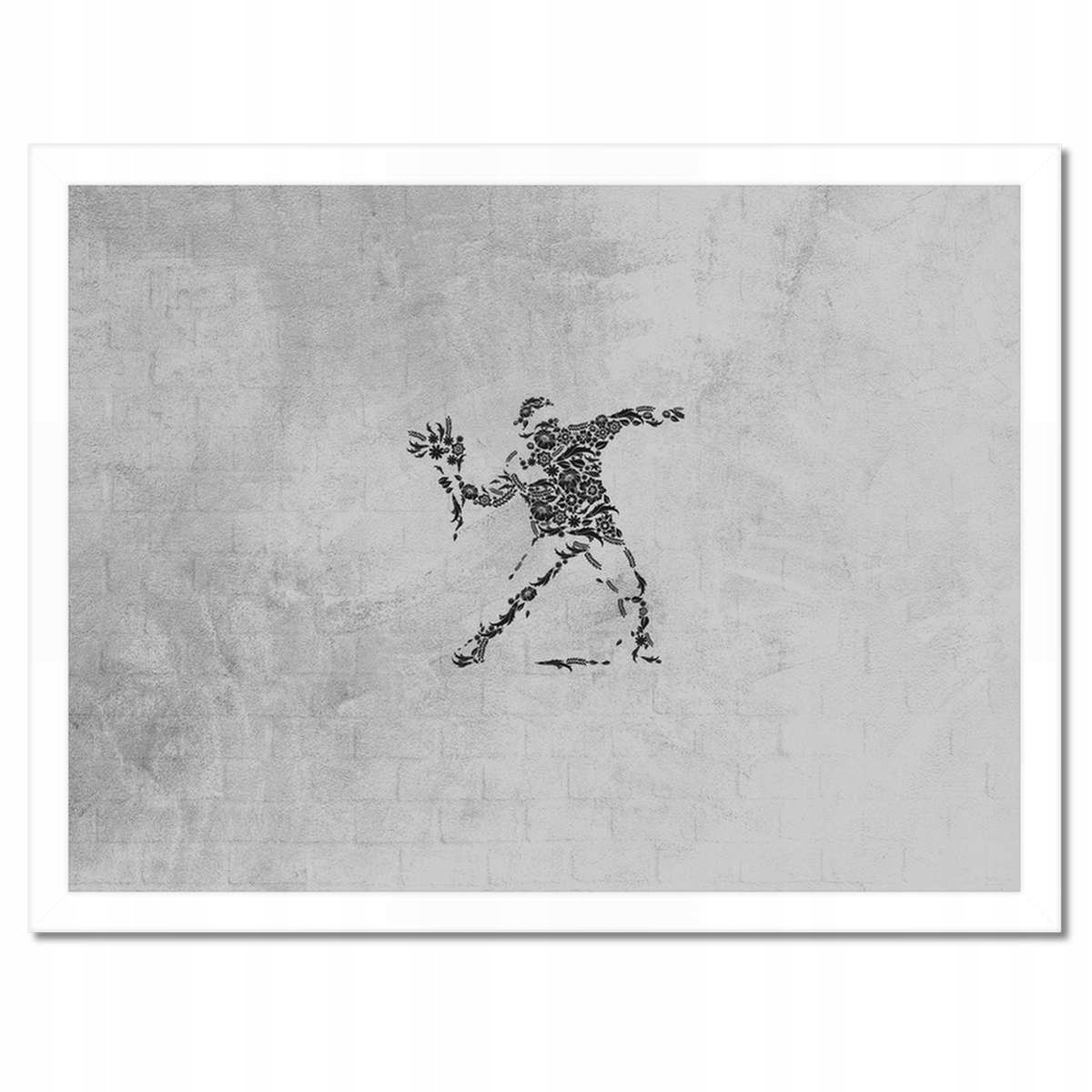 Plakáty v rámu 40x30 Banksy Flower Thrower za 759.00CZK - Allegro