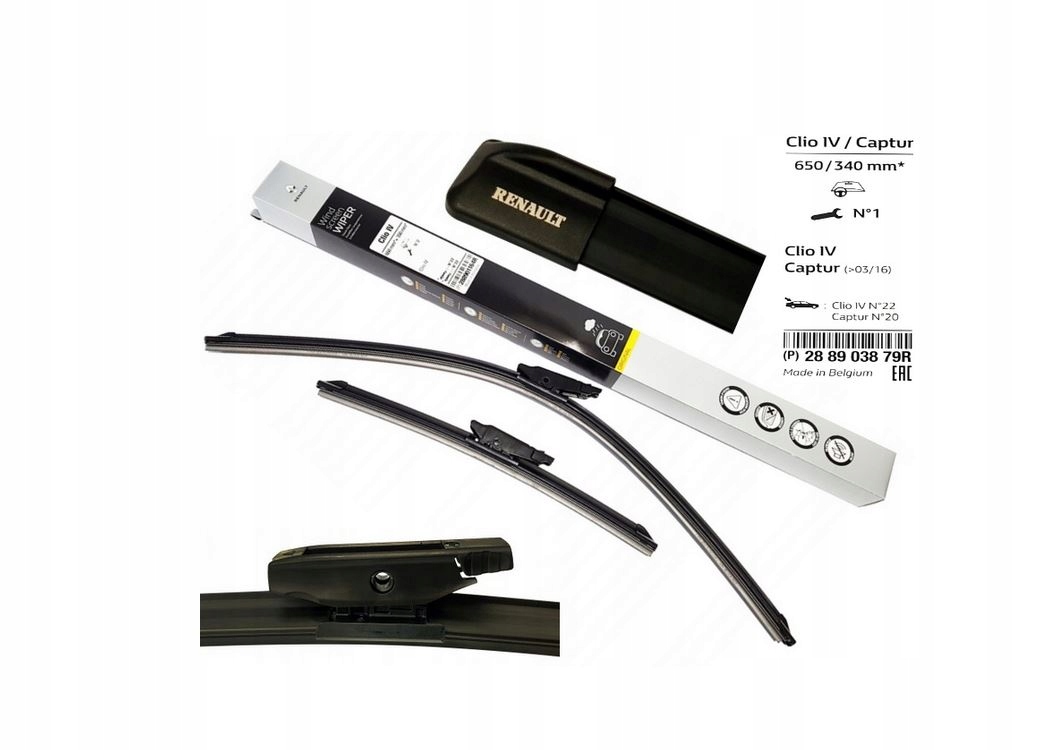 PIÓRA WYCIERACZEK PRZÓD RENAULT CLIO IV CAPTUR OE 288903879R ...