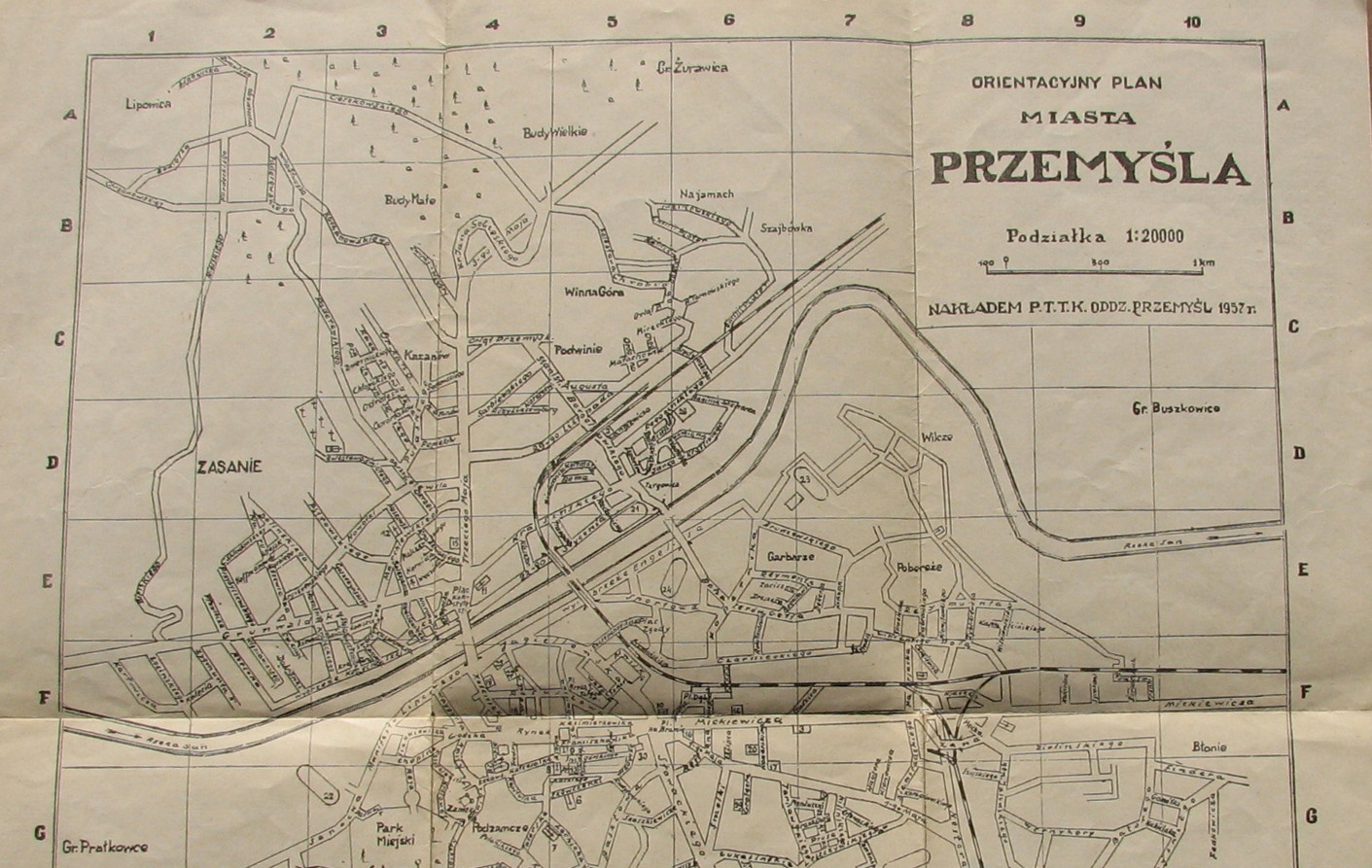 ORIENTACYJNY PLAN MIASTA PRZEMYŚLA - 1957 • Cena, Opinie • Polska ...