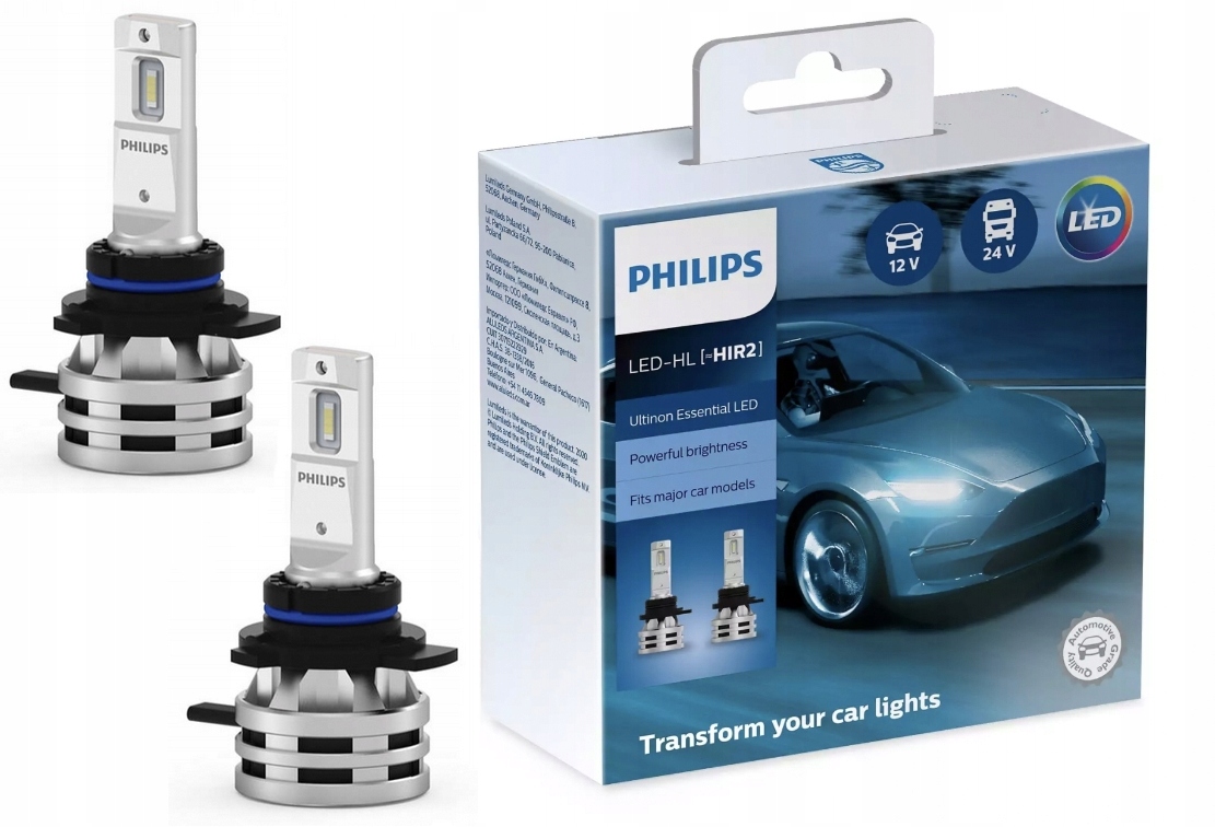 ŻARÓWKI LED HIR2 PHILIPS ULTINON ESSENTIAL 6500K 12V 24V 8719018003263 ...